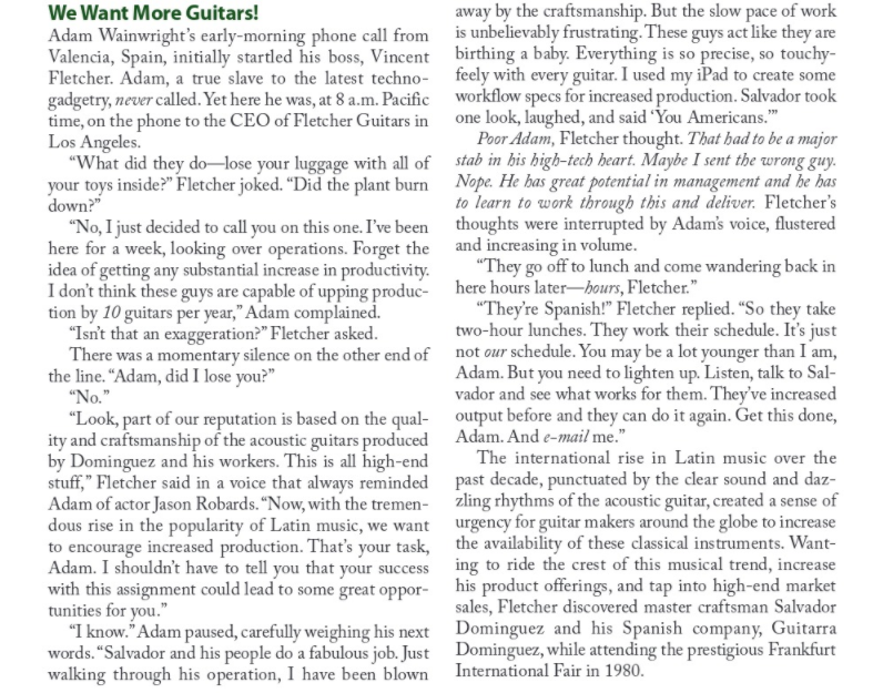 Solved Case study: “We Want More Guitars!”, Please read the | Chegg.com