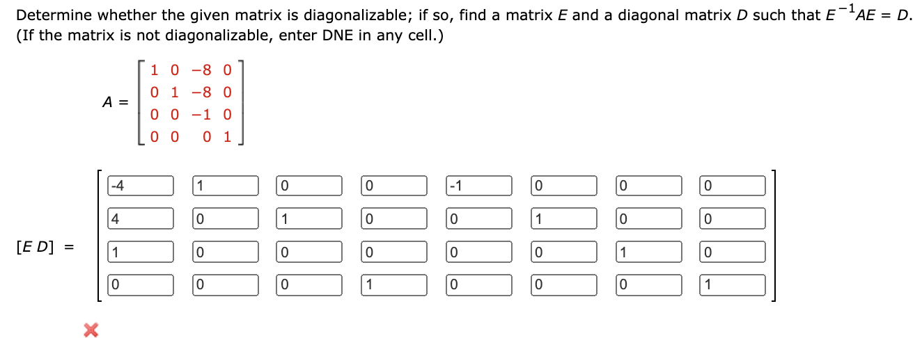 Solved Determine whether the given matrix is diagonalizable; | Chegg.com