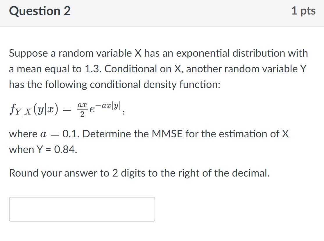 Suppose a random variable X has an exponential | Chegg.com