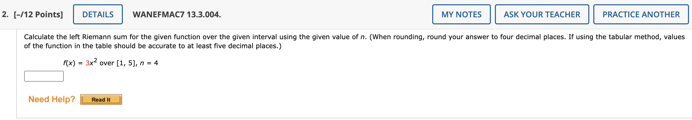 Solved [-112 Points] WANEFMAC7 13.3.004. of the function in | Chegg.com