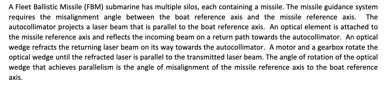 Solved A Fleet Ballistic Missile (FBM) submarine has | Chegg.com