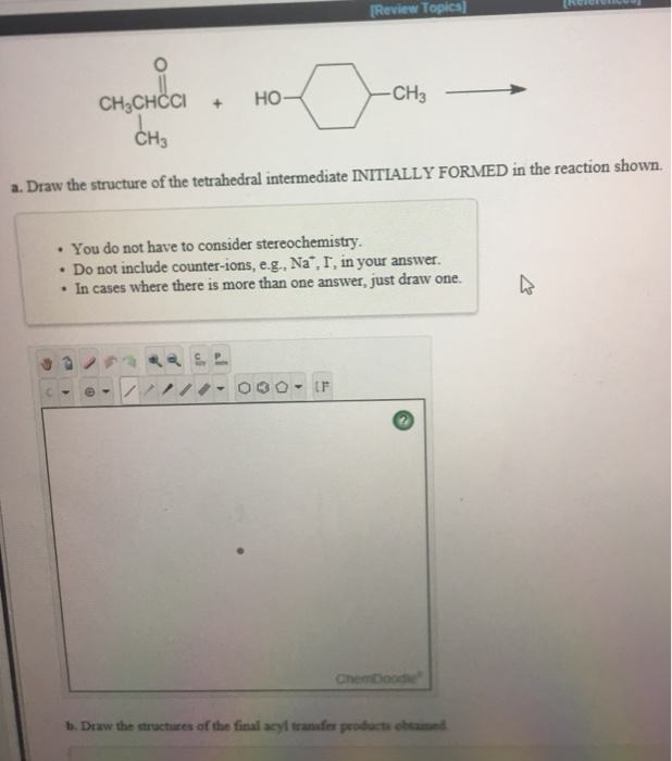 Solved Review Topics CH3CHCCI HO CH3 a. Draw the structure | Chegg.com