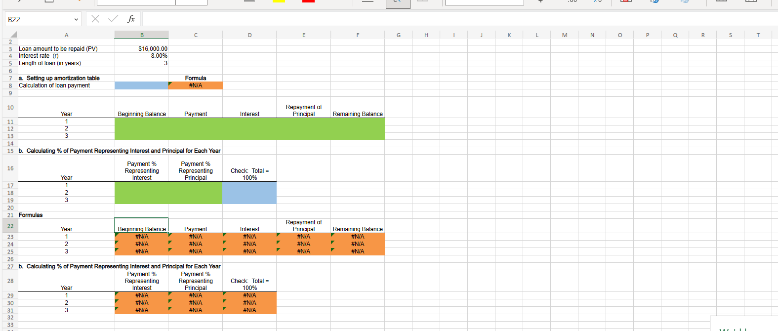 Solved Excel Online Structured Activity: Amortization | Chegg.com