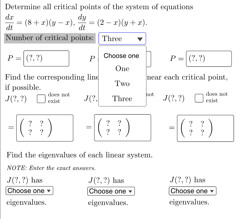 Solved Determine all critical points of the system of | Chegg.com