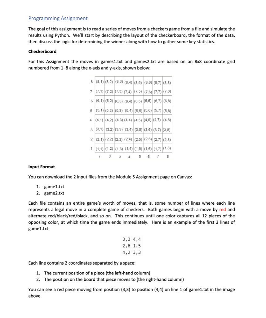 Solved Programming Assignment The goal of this assignment is | Chegg.com