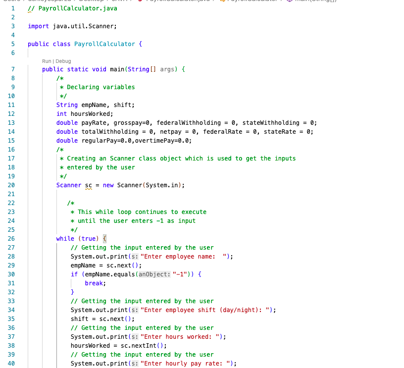 Solved Submit ModularPayrollCalculator.java file Problem | Chegg.com