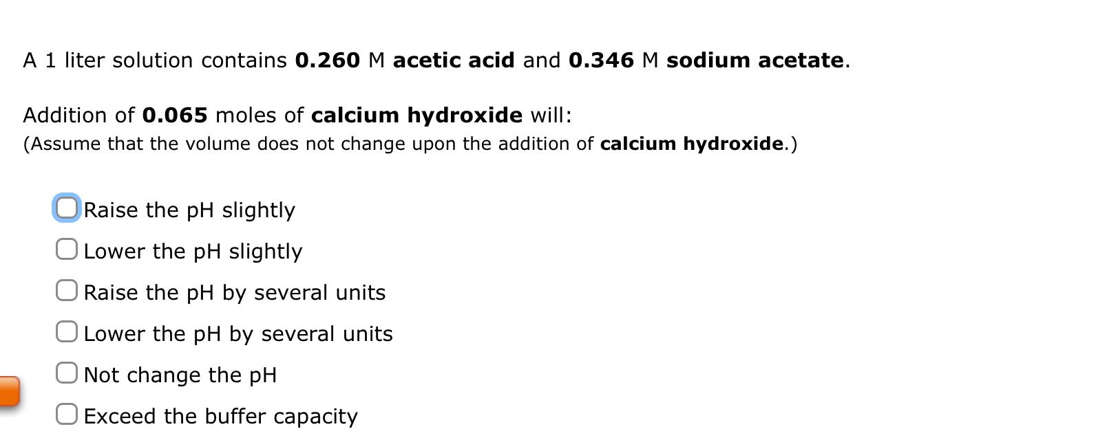 Solved A 1 liter solution contains 0.260 M acetic acid and | Chegg.com