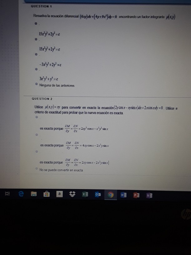 Solved QUESTION 1 Resuelva la ecuación diferencial | Chegg.com