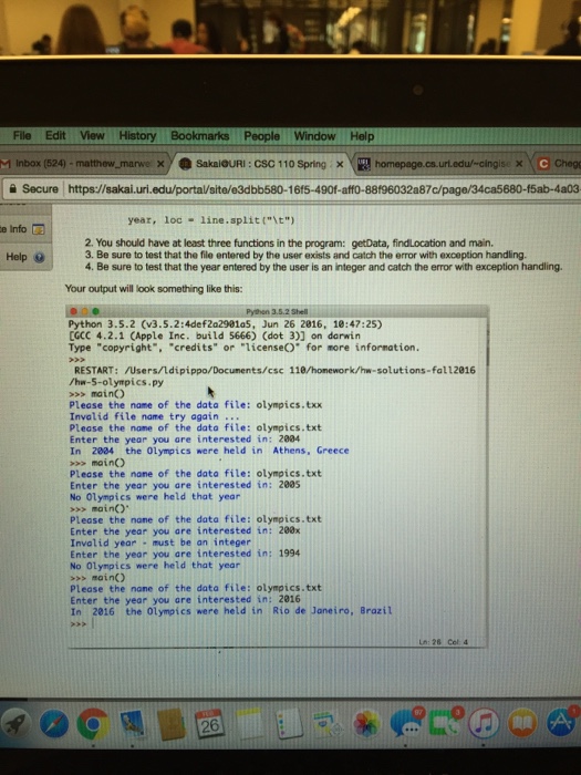 Solved Use Python Idole For The Output Program Given Below 