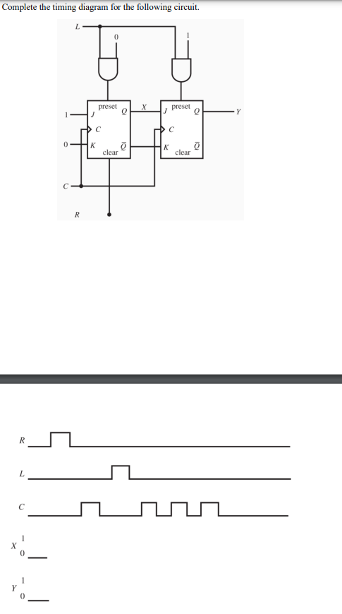 Solved Complete The Timing Diagram For The Following