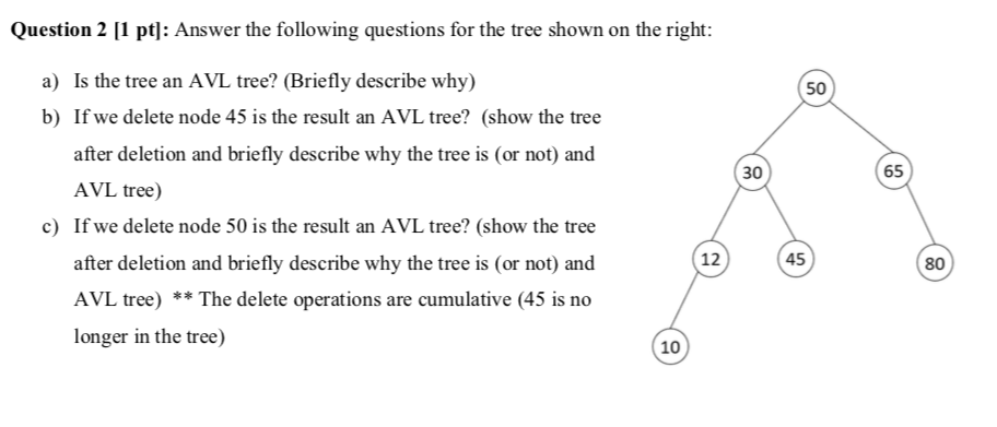 Solved Question 2 [1 pt]: Answer the following questions for | Chegg.com