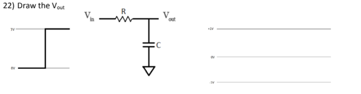 Solved 22) Draw the Vout R V out V V I С OV OV | Chegg.com