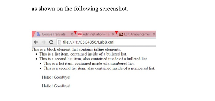 Solved 1. Write a CSS file that displays the following XML | Chegg.com