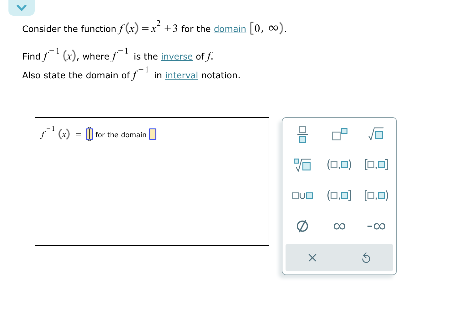 Solved Consider The Function F X X2 3 for The Domain