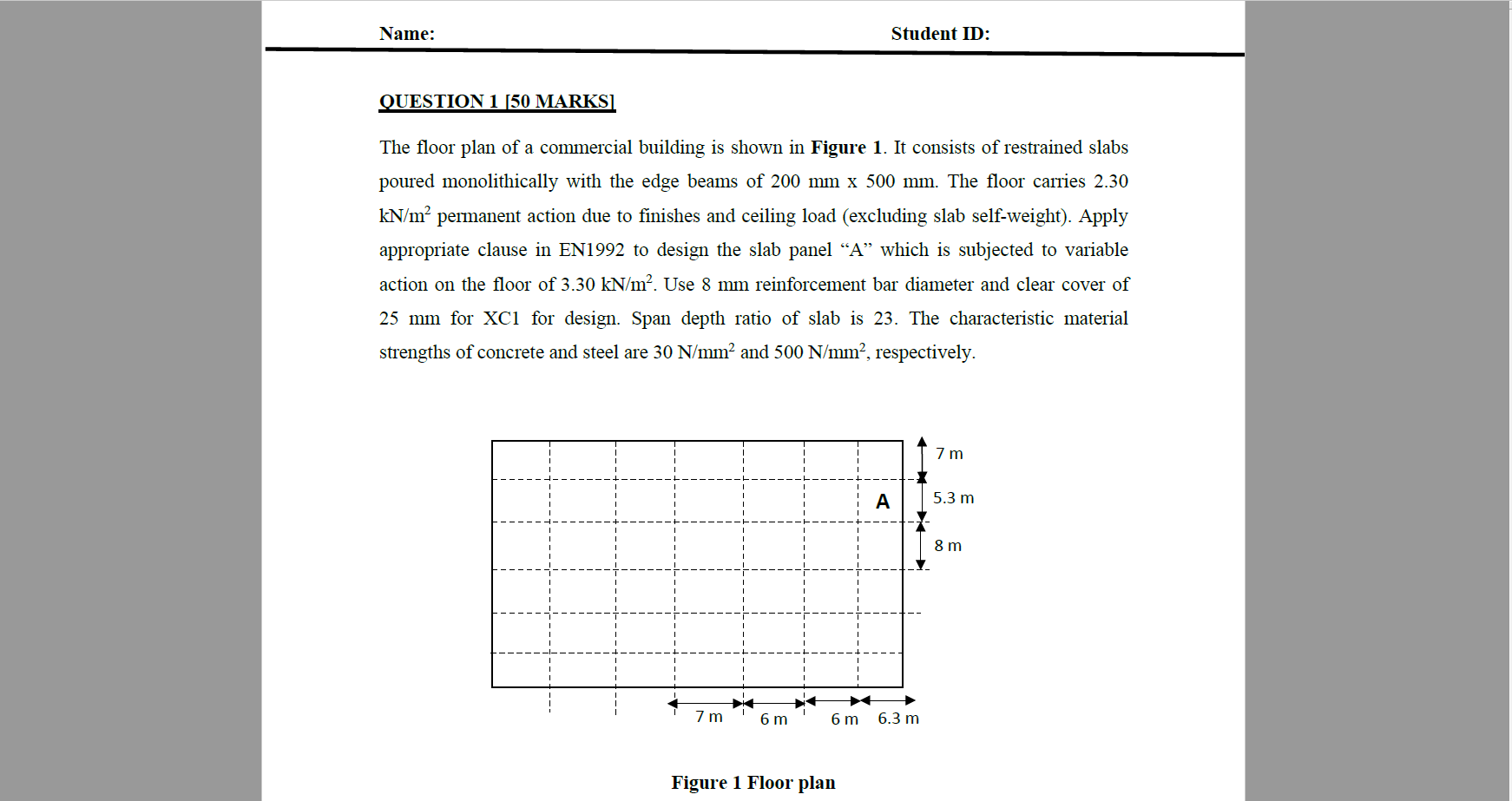 Solved QUESTION 1 [50 MARKS] The floor plan of a commercial | Chegg.com