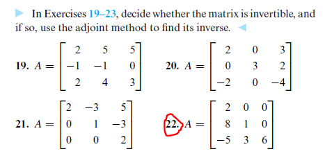 Solved In Exercises 7-14, use determinants to decide whether | Chegg.com