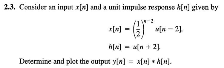 Solved 3. Consider an input x[n] and a unit impulse response | Chegg.com