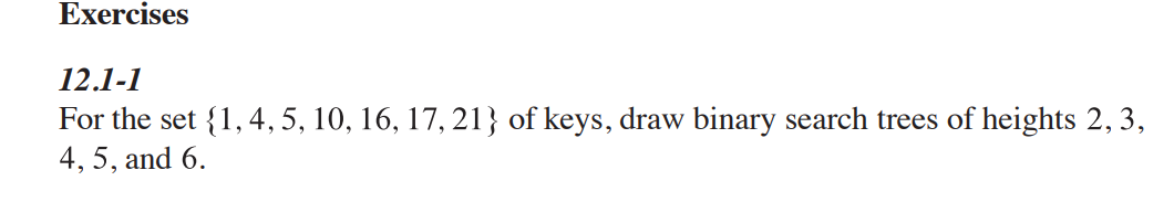Solved For the set f1; 4; 5; 10; 16; 17; 21g of keys, draw | Chegg.com
