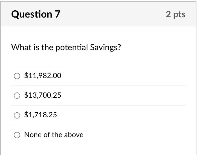 Solved Use the following information to answer questions | Chegg.com