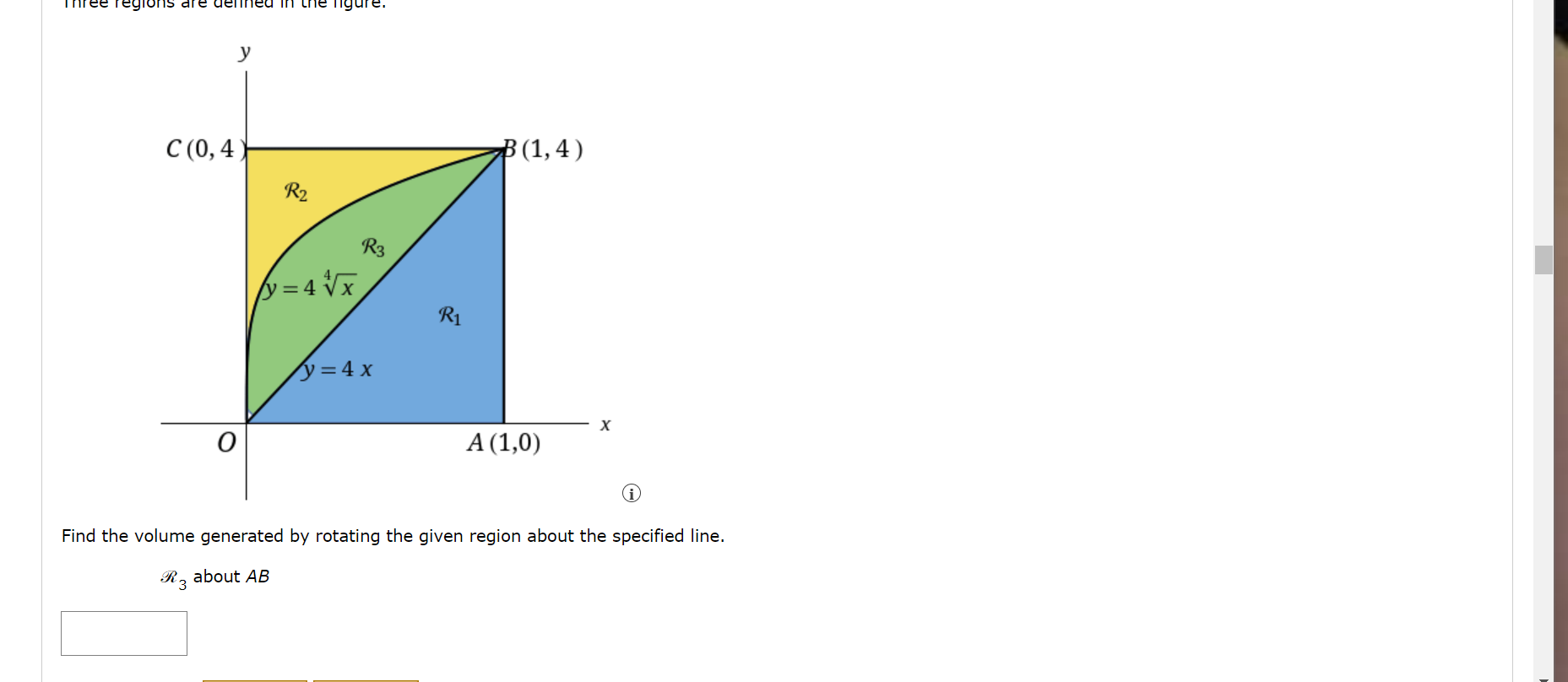 Solved Find the volume generated by rotating the given | Chegg.com