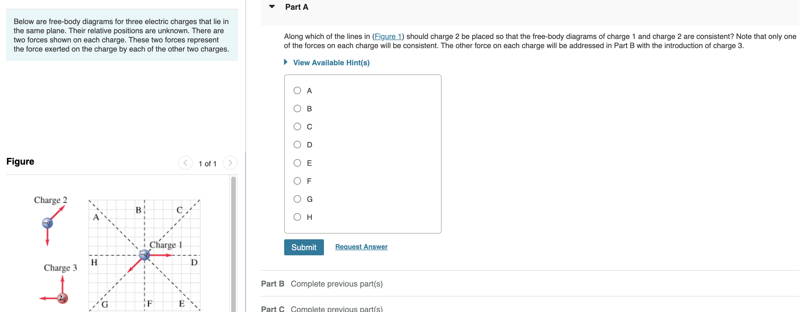 Solved Below are free-body diagrams for three electric | Chegg.com