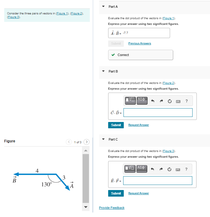 Solved Consider the three pairs of vectors in (Figure 2). | Chegg.com