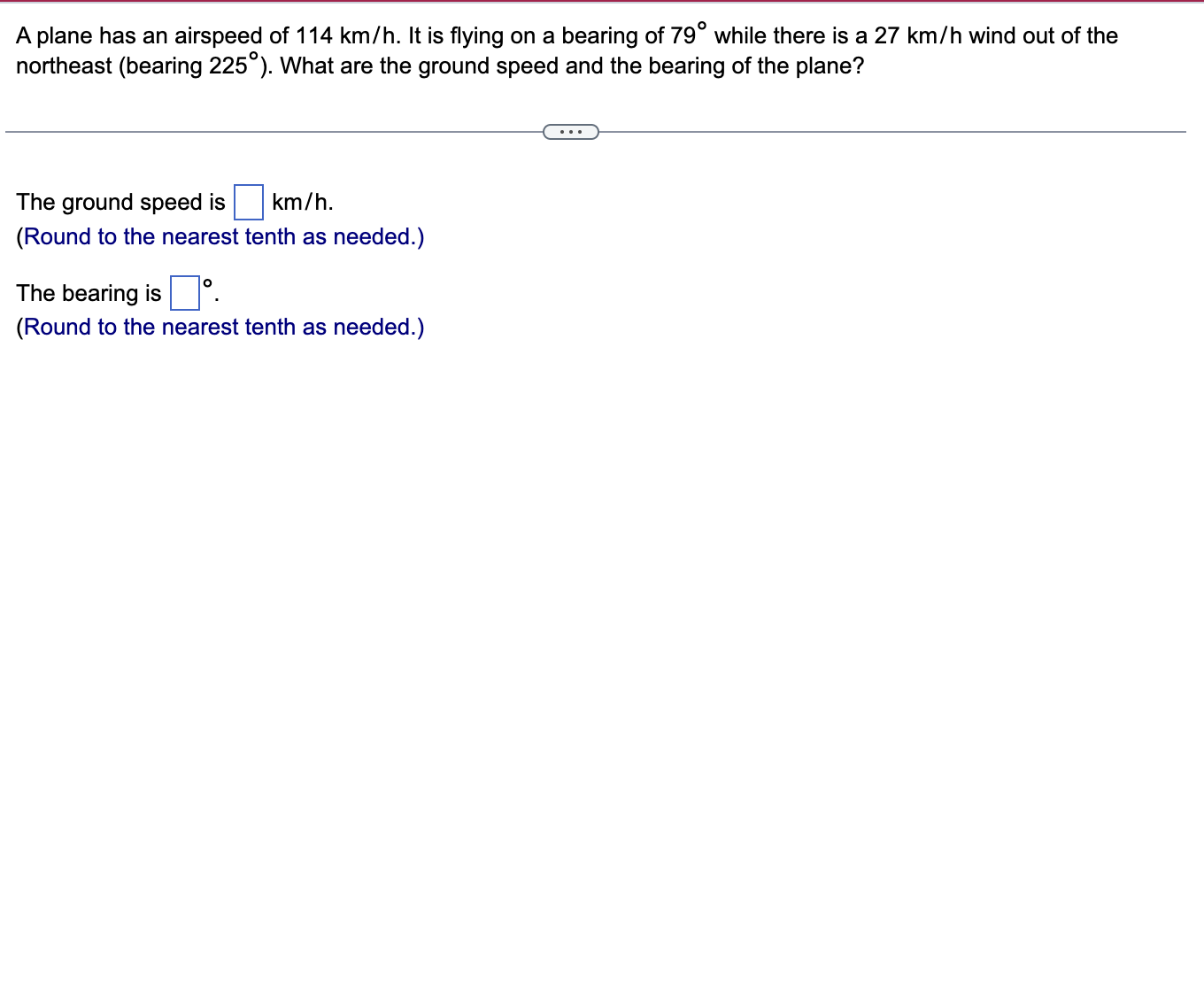 Solved A plane has an airspeed of 114kmh. ﻿It is flying on a | Chegg.com