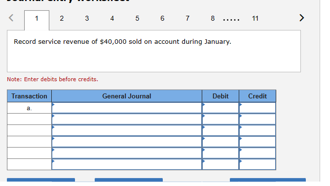 Record service revenue of $30,000 provided on account | Chegg.com