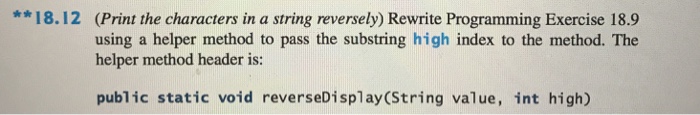 Solved Rewrite Programming Exercise 189 Using A Helper 8369
