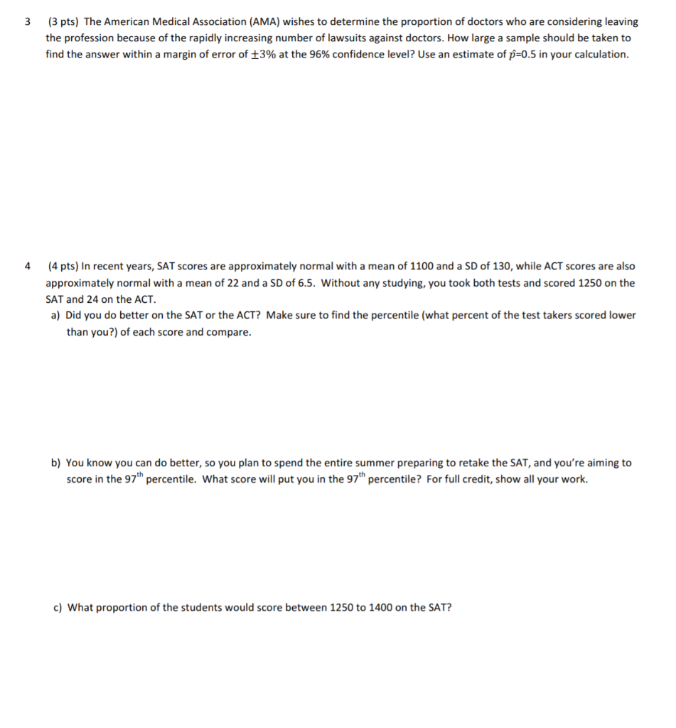 Solved 3 (3 pts) The American Medical Association (AMA) | Chegg.com
