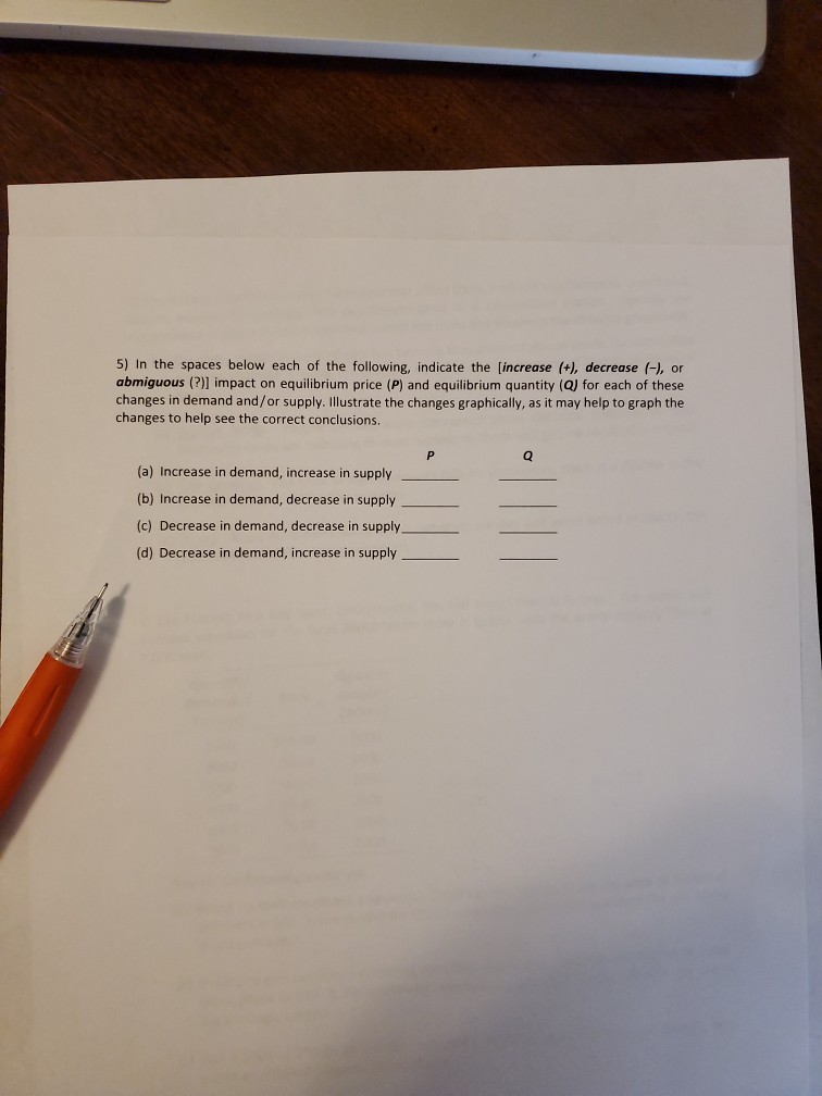 Solved 5) In the spaces below each of the following, | Chegg.com