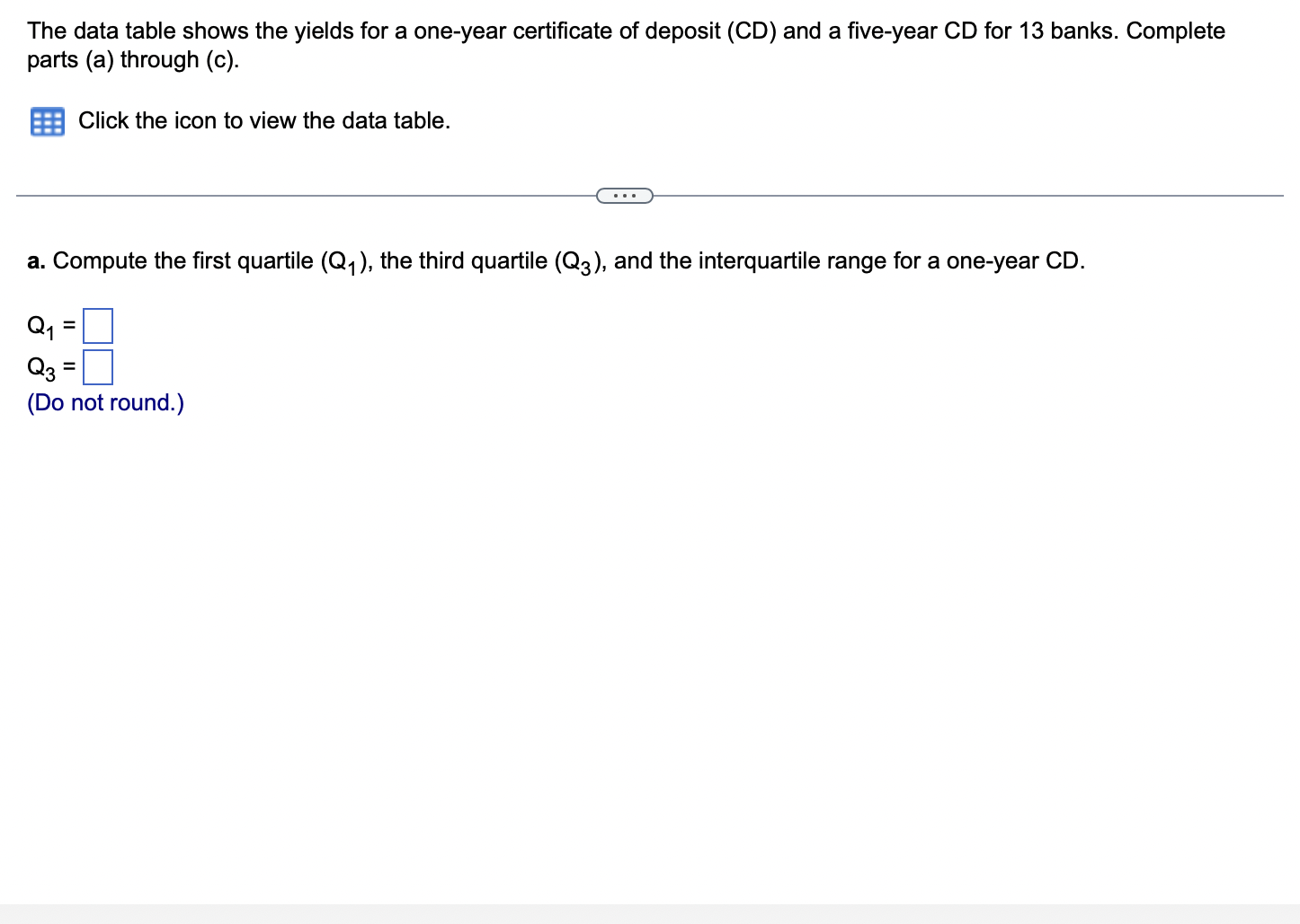 Solved The data table shows the yields for a one-year | Chegg.com