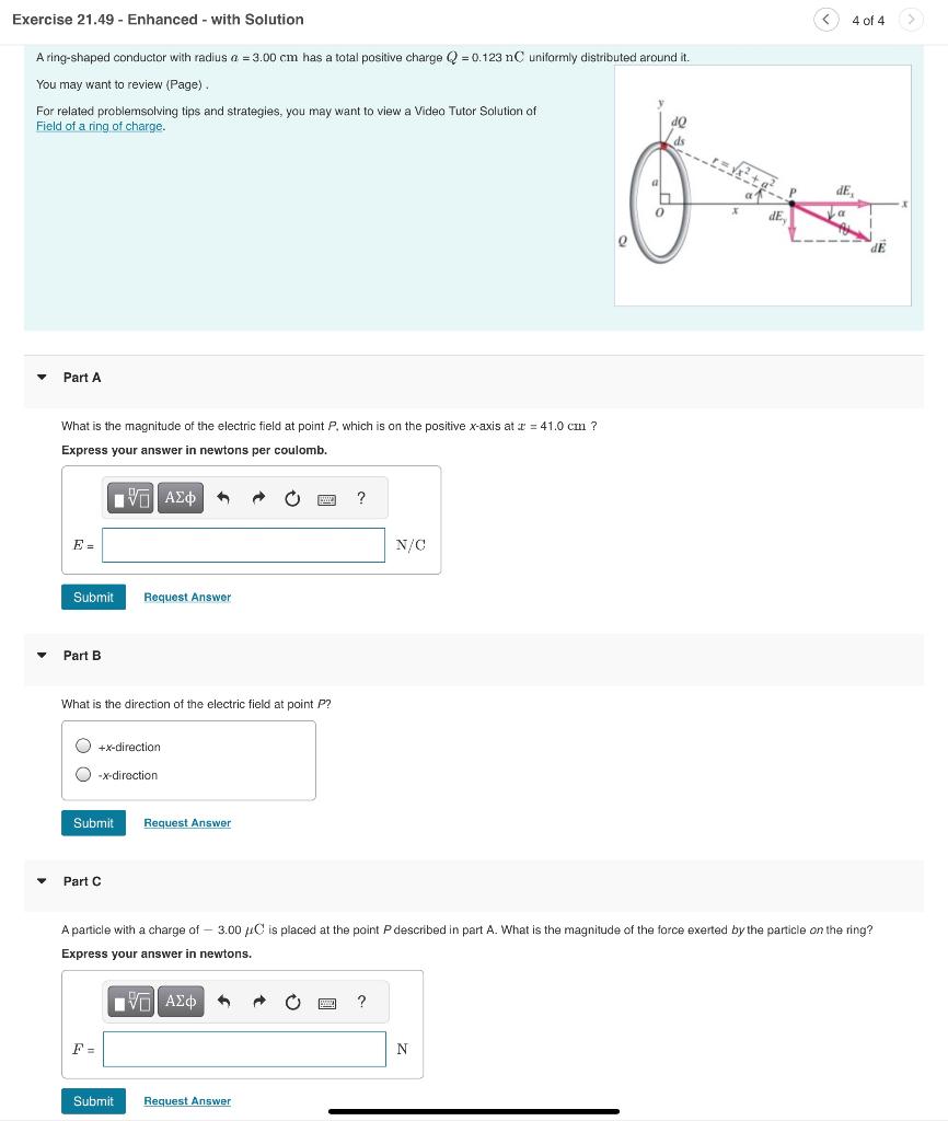 Solved ring-shaped conductor with radius a=3.00 cm has a | Chegg.com