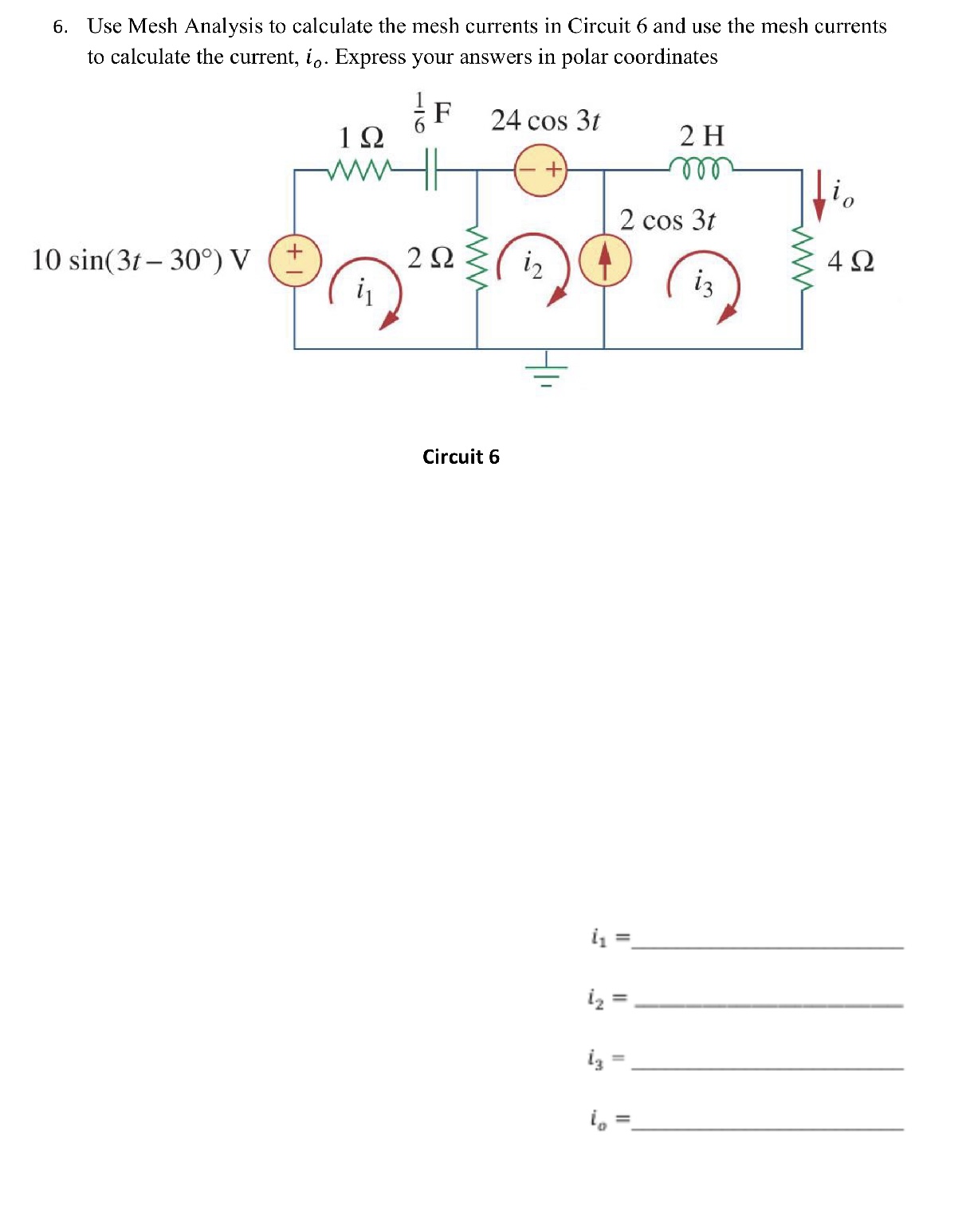 Solved Use Mesh Analysis to calculate the mesh currents in | Chegg.com Solved Use Mesh Analysis to calculate the mesh currents in | Chegg.com