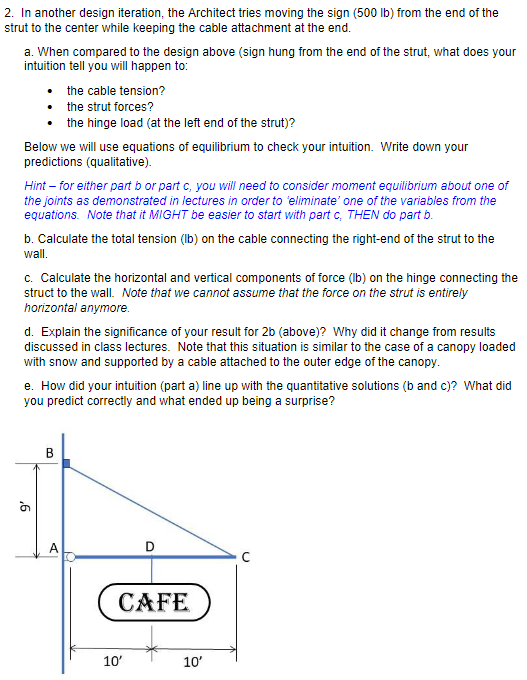 Solved 2. In another design iteration, the Architect tries | Chegg.com