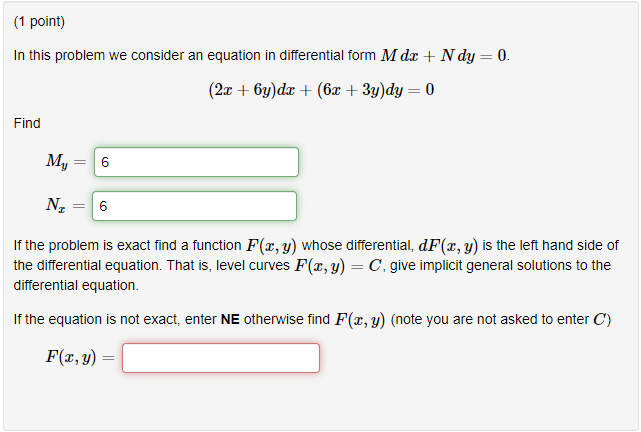 Solved (1 point) In this problem we consider an equation in | Chegg.com