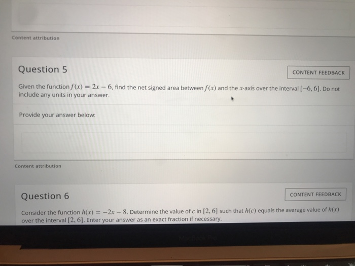 Solved Content attribution Question 5 CONTENT FEEDBACK Given | Chegg.com