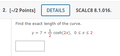 Solved Find the exact length of the curve. | Chegg.com