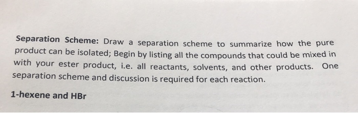 Solved Separation Sch eme: Draw a separation scheme to | Chegg.com