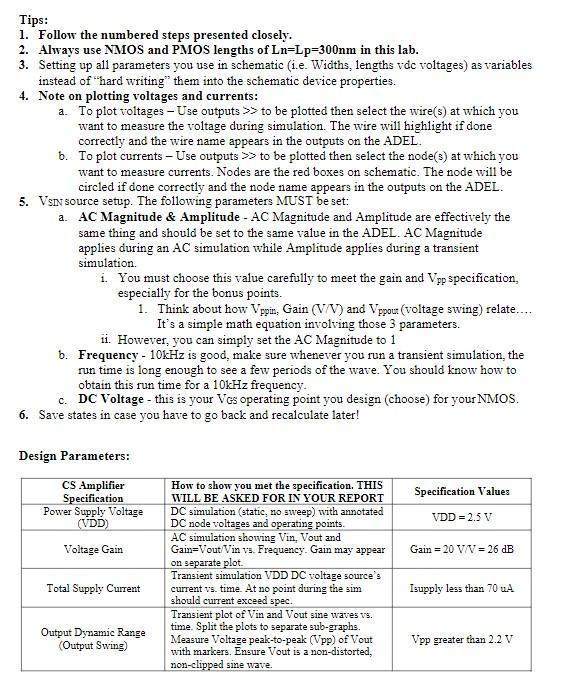 Tips: 1. Follow the numbered steps presented closely. | Chegg.com