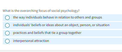 Solved What is the overarching focus of social | Chegg.com