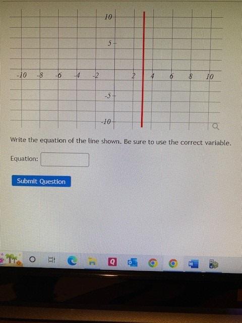 Solved -10 -8 -6 4 10 -5- -10- Write the equation of the | Chegg.com