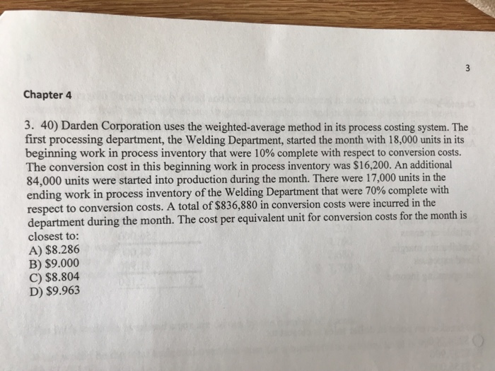 Solved Chapter 4 3. 40) Darden Corporation uses the | Chegg.com Solved Chapter 4 3. 40) Darden Corporation uses the | Chegg.com