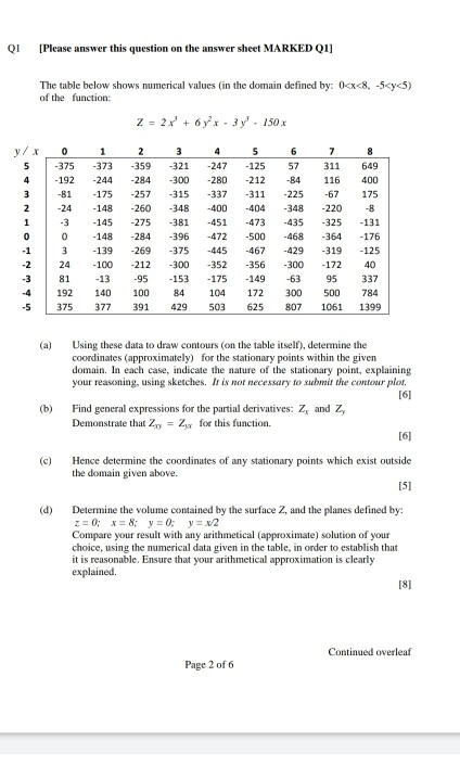 QI [Please answer this question on the answer sheet | Chegg.com