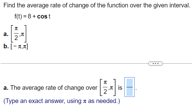 Solved Find the average rate of change of the function over | Chegg.com