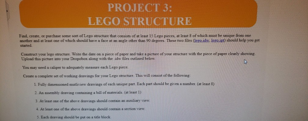 PROJECT 3: LEGO STRUCTURE Find, create, or purchase | Chegg.com