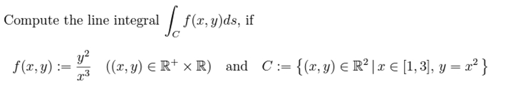 Solved Compute the line integral ∫C﻿f(x,y)ds, | Chegg.com