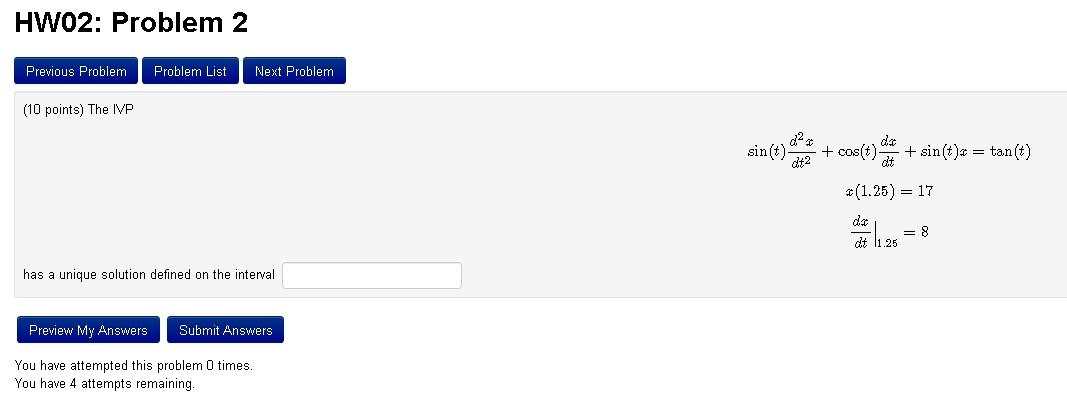 Solved (10 points) The IVP | Chegg.com