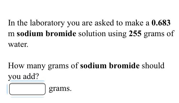 Solved You wish to prepare 260 grams of 32.5 % Nil2. grams | Chegg.com