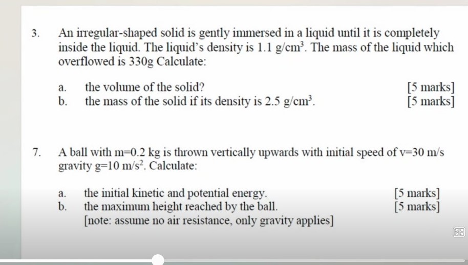 Solved An irregular-shaped solid is gently immersed in a | Chegg.com